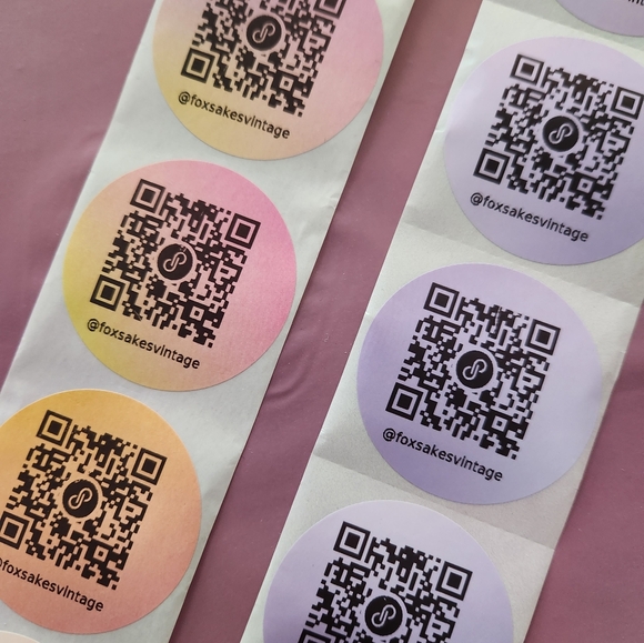 Office | 2 Rolls 10 Custom 2 Stickers With Your Poshmark Qr Code Closet ...
